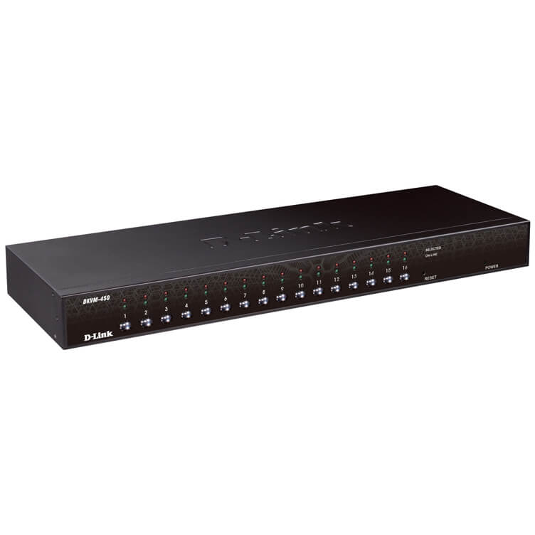 D-Link PS2/USB 16 Port Combo KVM Switch 16-Port Switch
