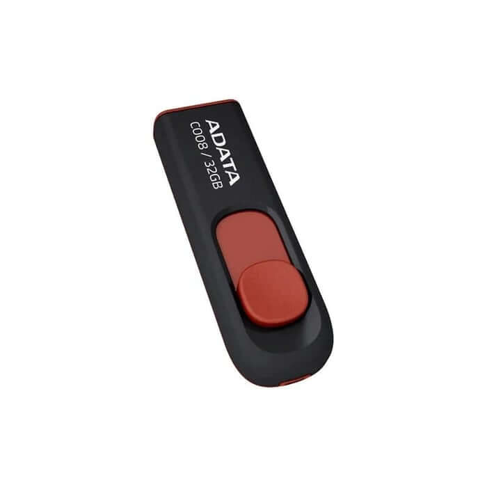 ADATA C008 32GB USB 2.0 Type-A Black & Red Flash Drive
